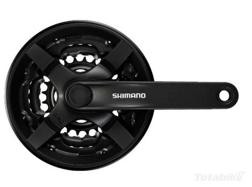 SHIMANO TOURNEY FC-TY301 42X34X24T 6/7/8 BRZINA 175mm SQUARE CRNI SA ZAŠTITOM OD LANCA