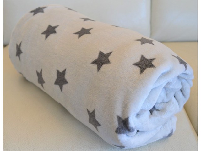 Soft ćebe Gray stars 200x200