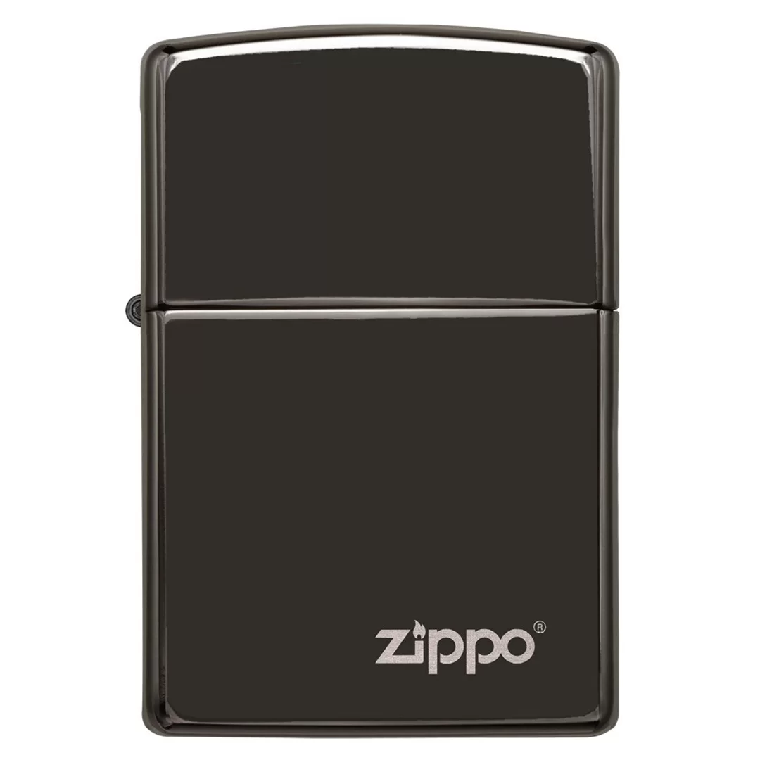 Zippo upaljač High Polish Black logo