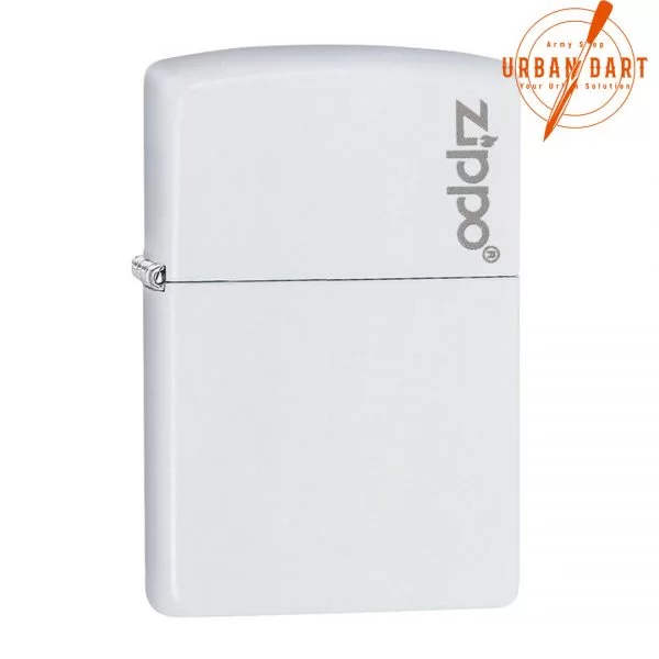 ZIPPO UPALJAČ WHITE MATE LOGO