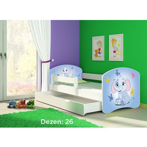 Deciji krevet ACMA II 140x70 F + dusek 6 cm WHITE26