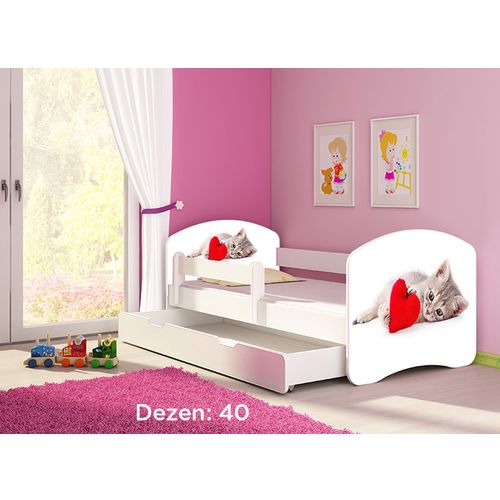 Deciji krevet ACMA II 140x70 F + dusek 6 cm WHITE40