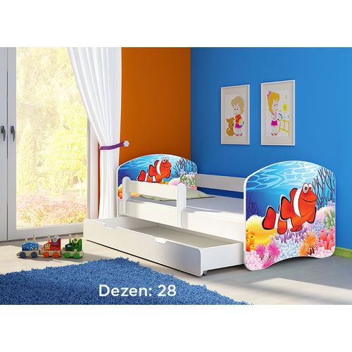 Deciji krevet ACMA II 160x80 F + dusek 6 cm WHITE28