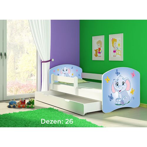 Deciji krevet ACMA II 180x80 F + dusek 6 cm WHITE26