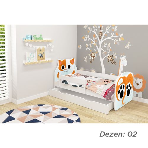 Deciji krevet ACMA VII ANIMALS 140x70 F + dusek 7 cm2