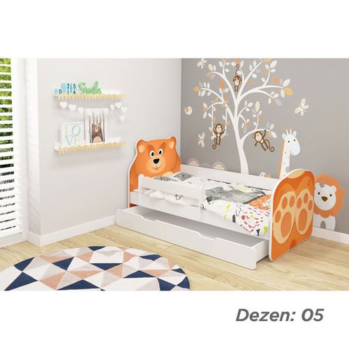 Deciji krevet ACMA VII ANIMALS 140x70 F + dusek 7 cm5