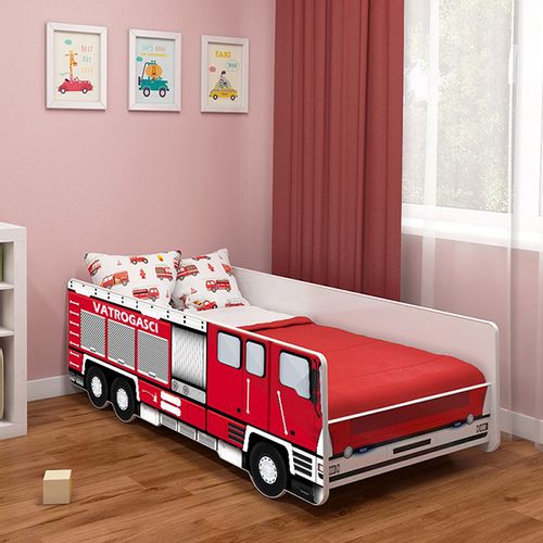 Deciji krevet ACMA VI FIRE TRUCK 160x80 dusek 7 cm