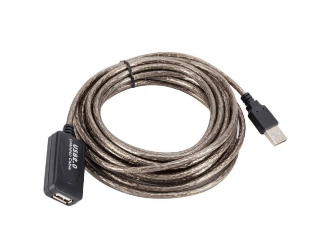 3G (85490) kabl USB 2.0 (muški) na USB 2.0 (ženski) 10m sivi