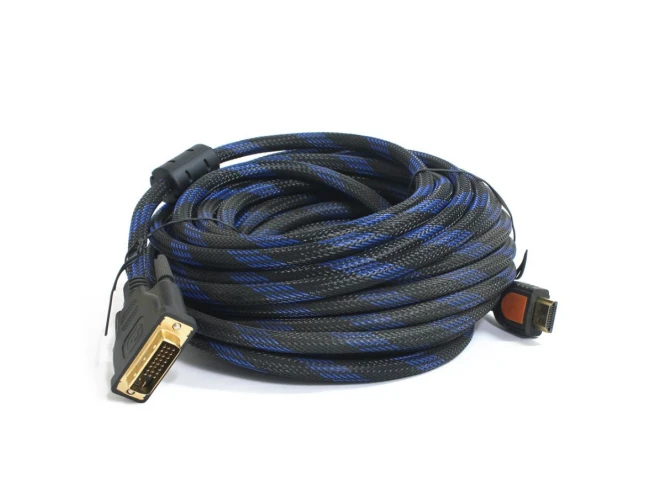 3G (62880) kabl HDMI (muški) na DVI (muški) 10m crno-plavi