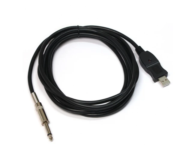 3G (99387) kabl 6.35 (muški) na USB Guitarski Audio kabl 3m crni