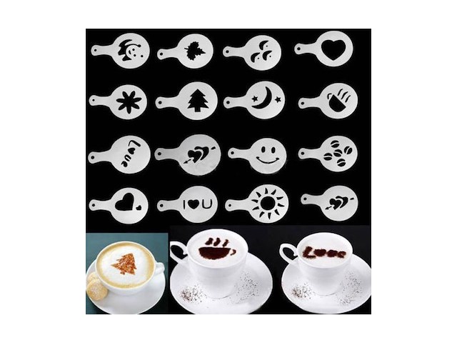 Šabloni za dekoraciju kafe i kolača