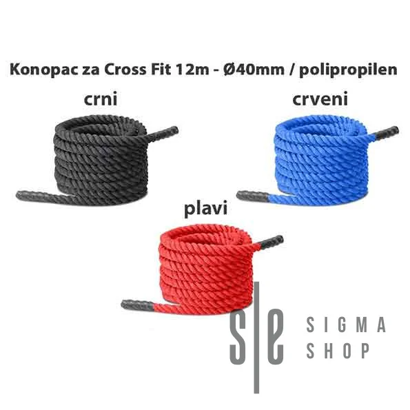 Konopac za Cross Fit 12m – Fi 40mm / polipropilen