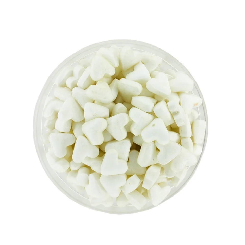 Dekorativne perle srca - BELA 50g