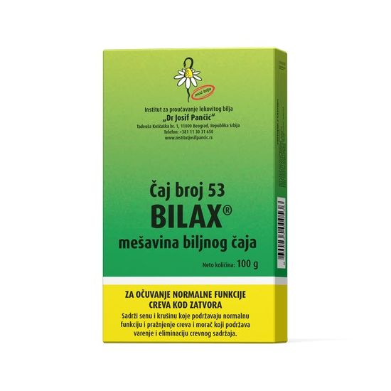 Bilax - mešavina biljnog čaja za očuvanje normalne funkcije creva kod zatvora (Čaj broj 53) 100 g