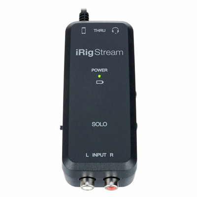 Ik Multimedia Irig Stream Solo | Audio Interface For Livestream With Stereo Rca Input, 1/8" Headphone Output, And Mono/stereo Switch - Ios/android