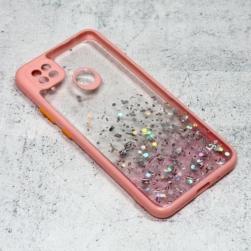 Futrola - maska Frame Glitter za Xiaomi Redmi 9C/Redmi 10A roze