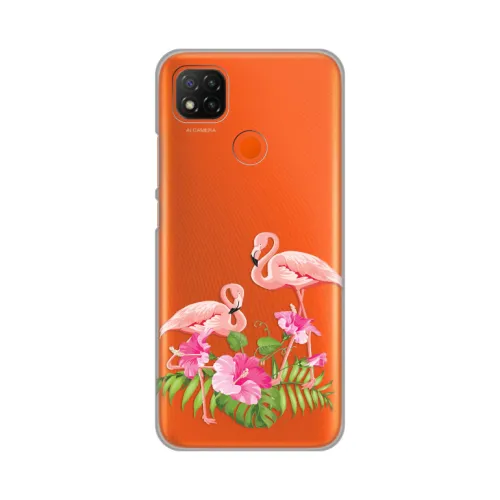 Silikonska futrola - maska print Skin za Xiaomi Redmi 9C/Redmi 10A Flamingo