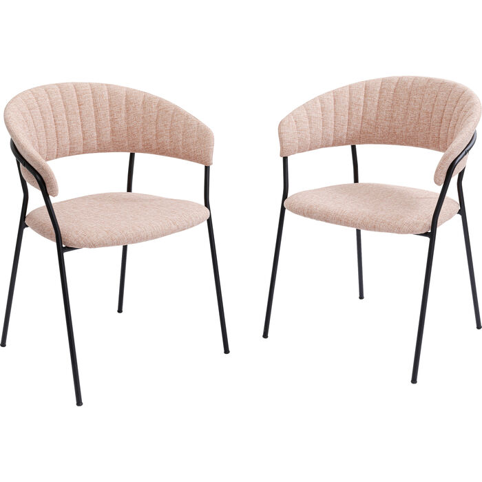 Chair with Armrest Belle Rose (2/Set)