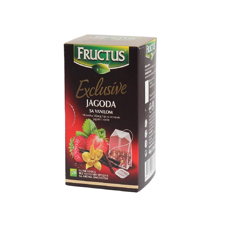 Fructus čaj jagoda vanila premium 44g