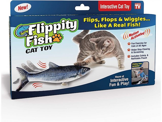 Interaktivna igračka za mačke Flippity Fish original