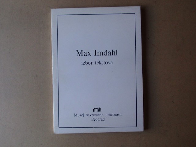 Max Imdahl - IZBOR TEKSTOVA