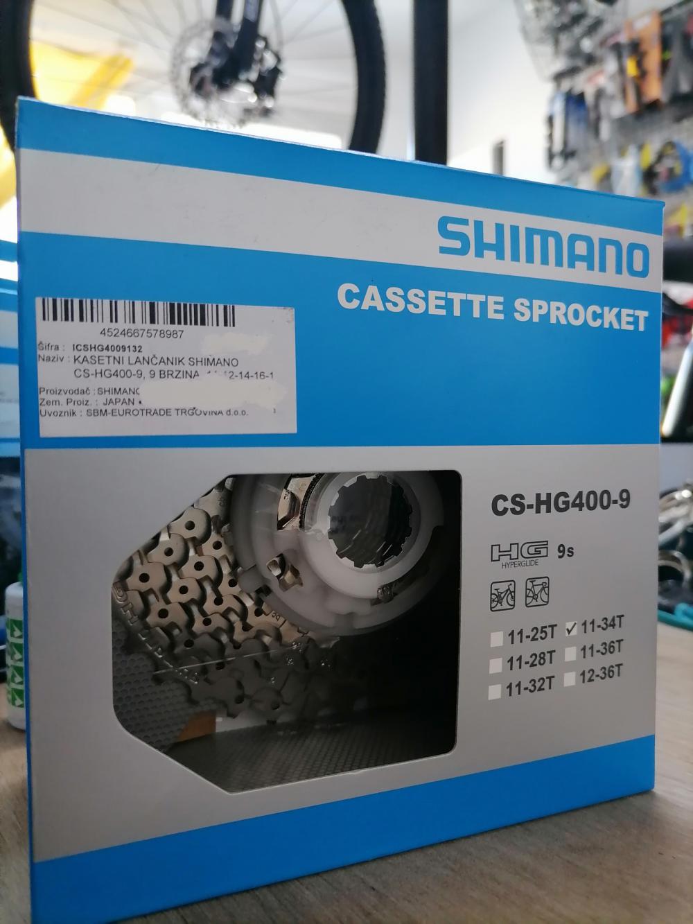 KASETNI LANCANIK shimano cs-hg400-9 11-34