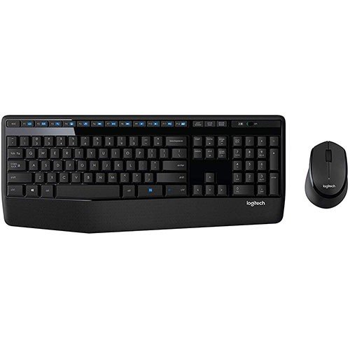 Logitech MK345 Bežična tastatura sa bežičnim mišem membranski tasteri vodootporna crna boja | 920-006489
