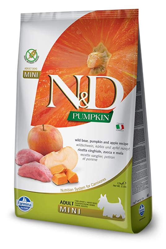 N&D Pumpkin Dog Adult Mini Boar&Apple 2.5kg