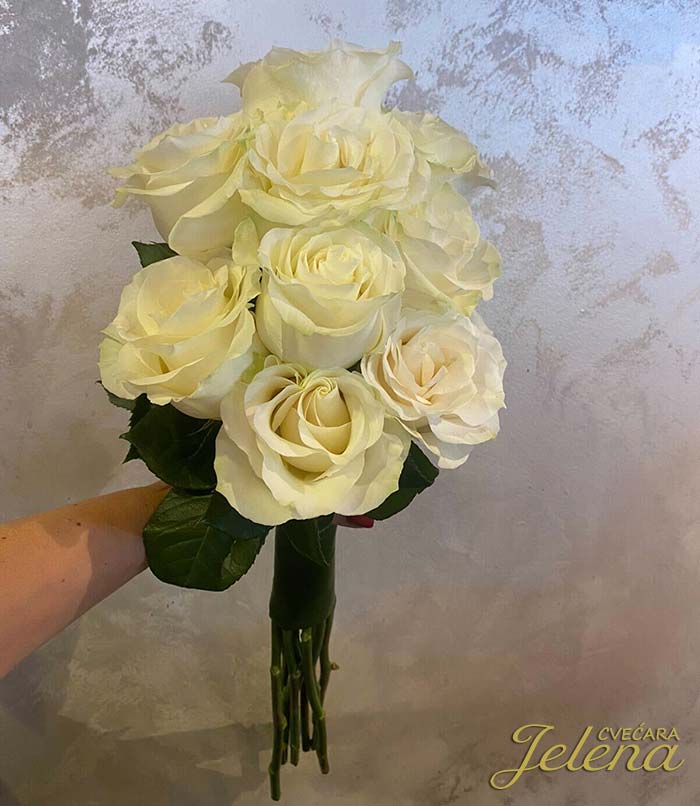 Bidermajer sa belim ružama
