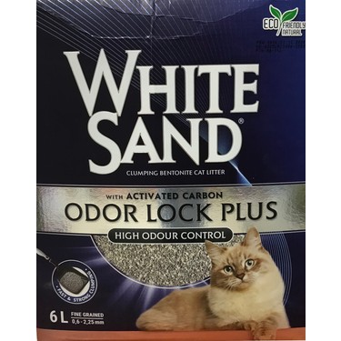 White Sand Cat Odor Lock Plus grudvajući posip 6l