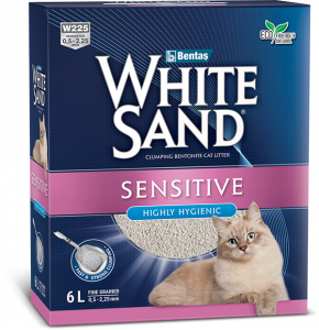 White Sand Cat Sensitive grudvajući posip 6l