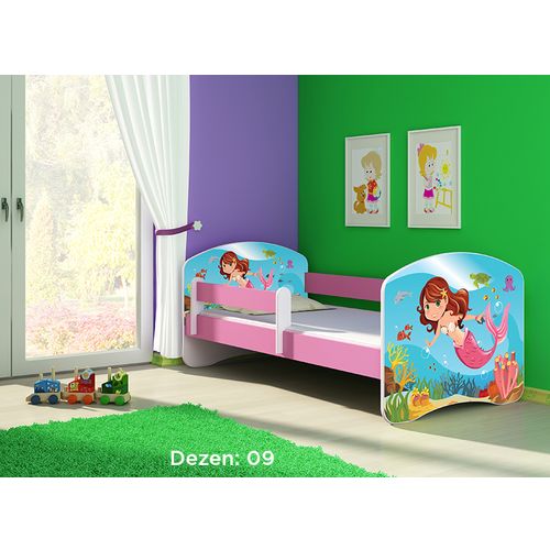 Deciji krevet ACMA II 140x70 + dusek 6 cm PINK9