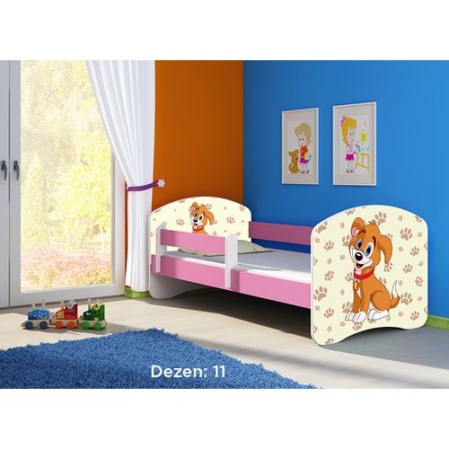 Deciji krevet ACMA II 140x70 + dusek 6 cm PINK11