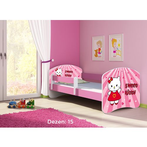 Deciji krevet ACMA II 140x70 + dusek 6 cm PINK15