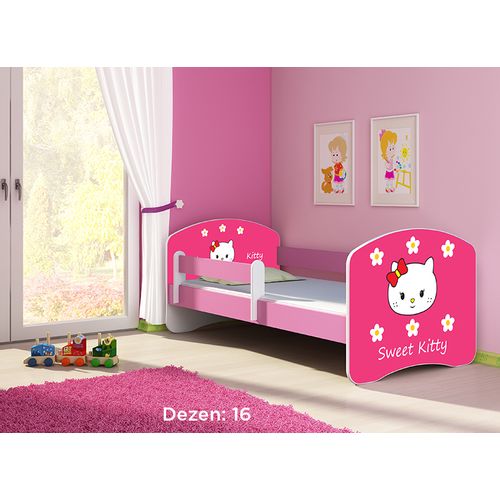 Deciji krevet ACMA II 140x70 + dusek 6 cm PINK16