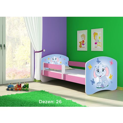 Deciji krevet ACMA II 140x70 + dusek 6 cm PINK26