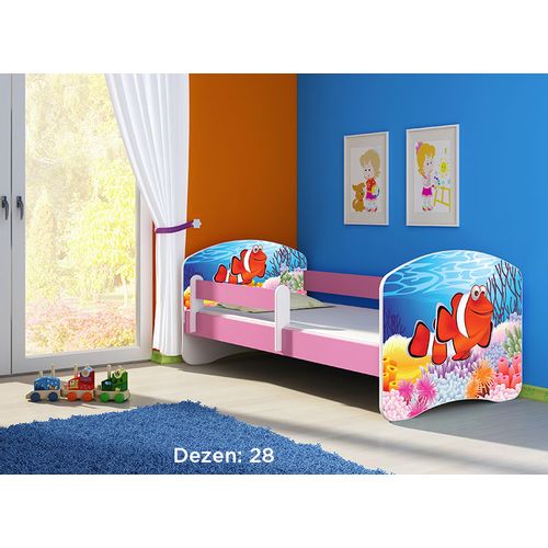 Deciji krevet ACMA II 140x70 + dusek 6 cm PINK28