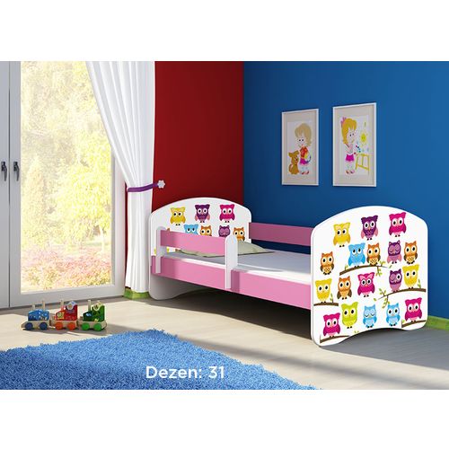 Deciji krevet ACMA II 140x70 + dusek 6 cm PINK31