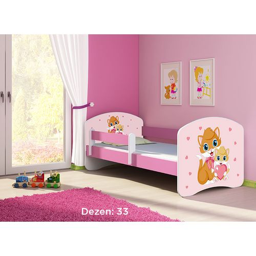 Deciji krevet ACMA II 140x70 + dusek 6 cm PINK33