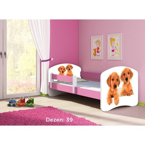 Deciji krevet ACMA II 140x70 + dusek 6 cm PINK39