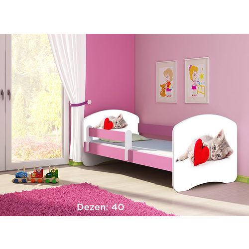 Deciji krevet ACMA II 140x70 + dusek 6 cm PINK40