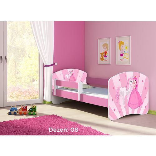 Deciji krevet ACMA II 160x80 + dusek 6 cm PINK8