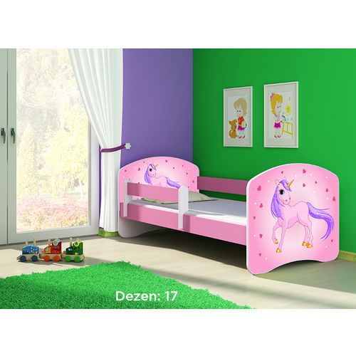 Deciji krevet ACMA II 160x80 + dusek 6 cm PINK17