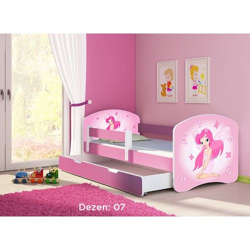 Deciji krevet ACMA II 140x70 F + dusek 6 cm PINK7