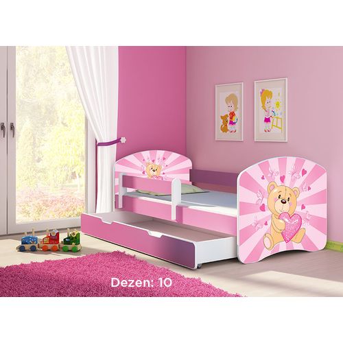 Deciji krevet ACMA II 140x70 F + dusek 6 cm PINK10