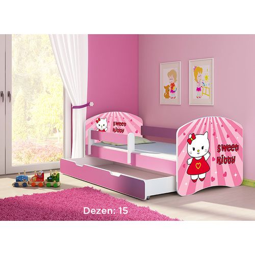 Deciji krevet ACMA II 140x70 F + dusek 6 cm PINK15