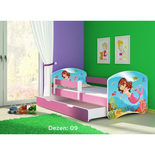 Deciji krevet ACMA II 160x80 F + dusek 6 cm PINK9