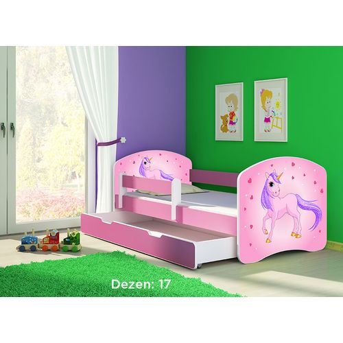 Deciji krevet ACMA II 160x80 F + dusek 6 cm PINK17