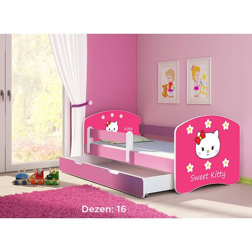 Deciji krevet ACMA II 180x80 F + dusek 6 cm PINK 16