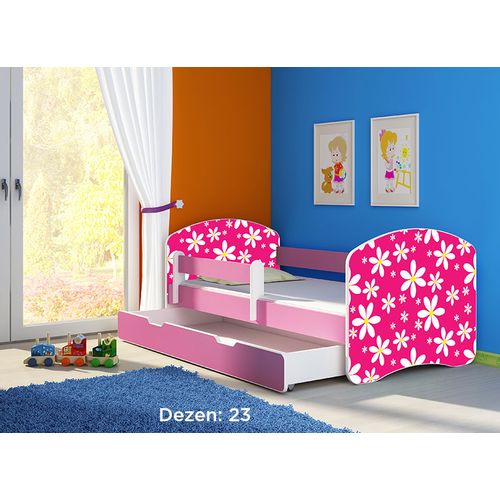 Deciji krevet ACMA II 180x80 F + dusek 6 cm PINK 23